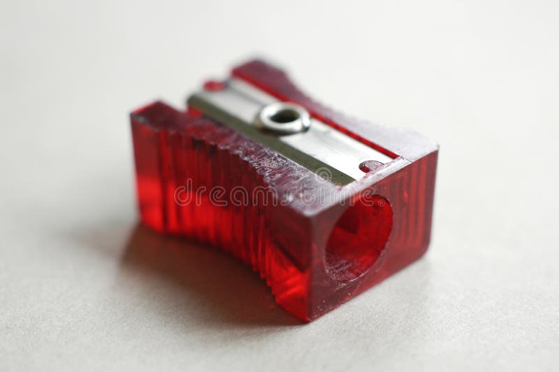 Red Pencil Sharpener stock image. Image of aluminum, supply - 941145