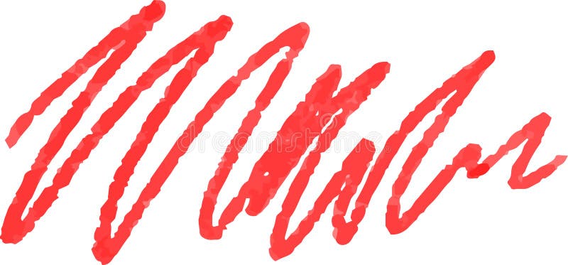 Red Pencil stroke stock vector. Illustration of graphic - 198210120