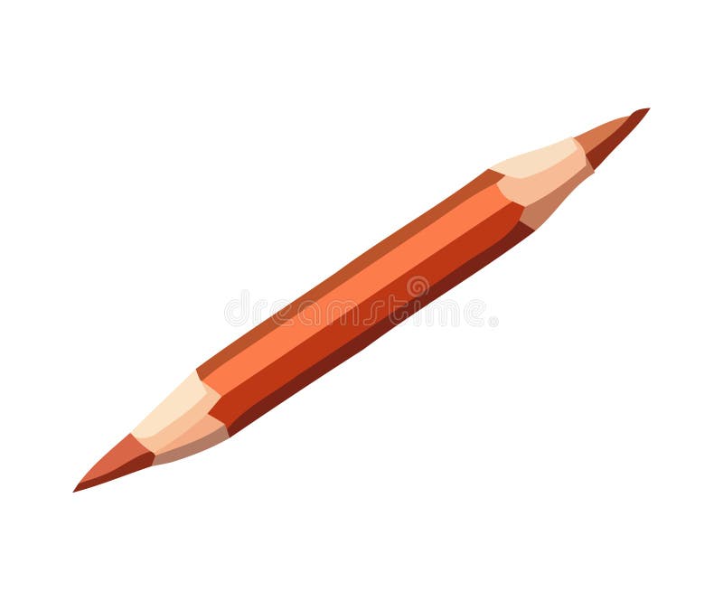 Red Pencil on White Background, Creativity Design Stock Vector ...