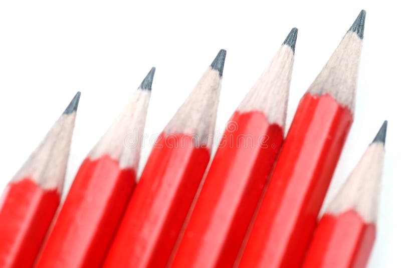 Red pencils stock photo. Image of graphite, objects, descriptive - 12726356