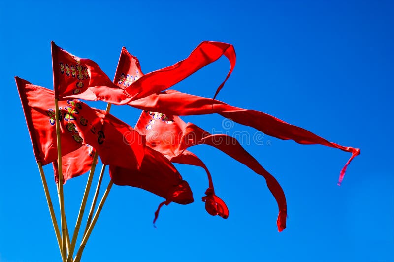 Red Pennant stock image. Image of wind, festival, flap - 2882583