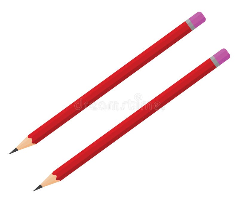 Red pens, icon stock vector. Illustration of simple - 262388357