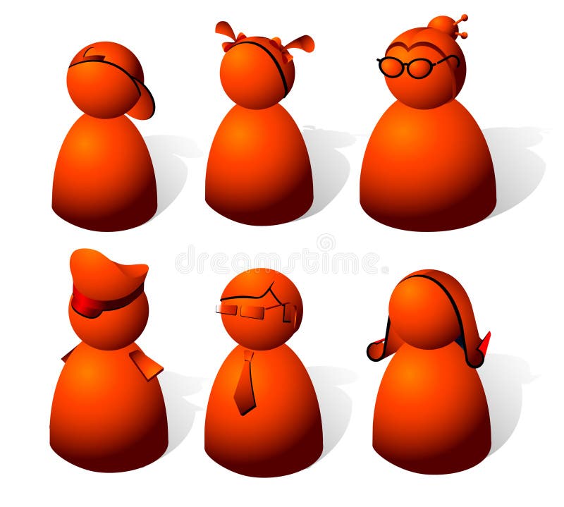 Red people stock vector. Illustration of painting, parent - 5644094