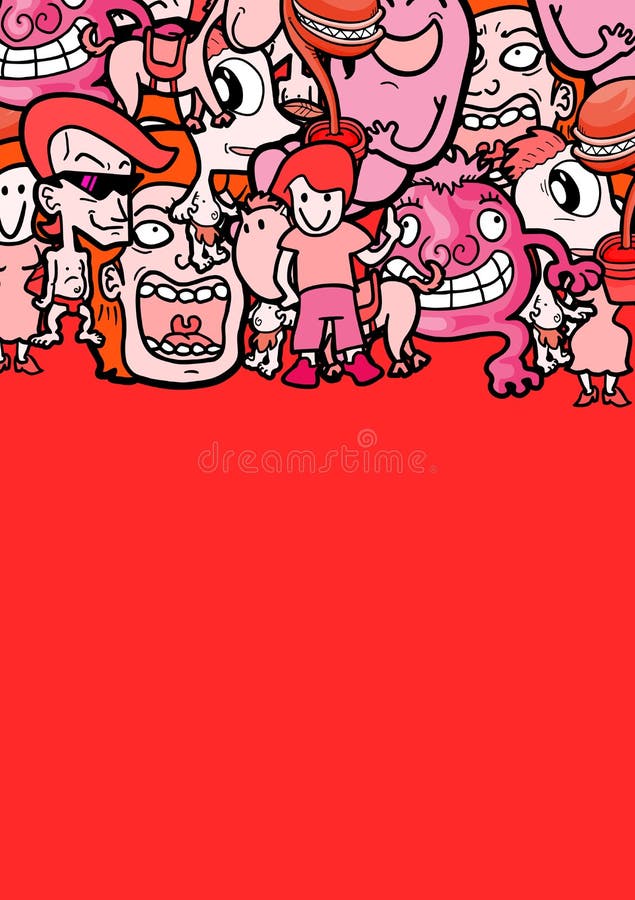 Red people stock vector. Illustration of light, composition - 32038334