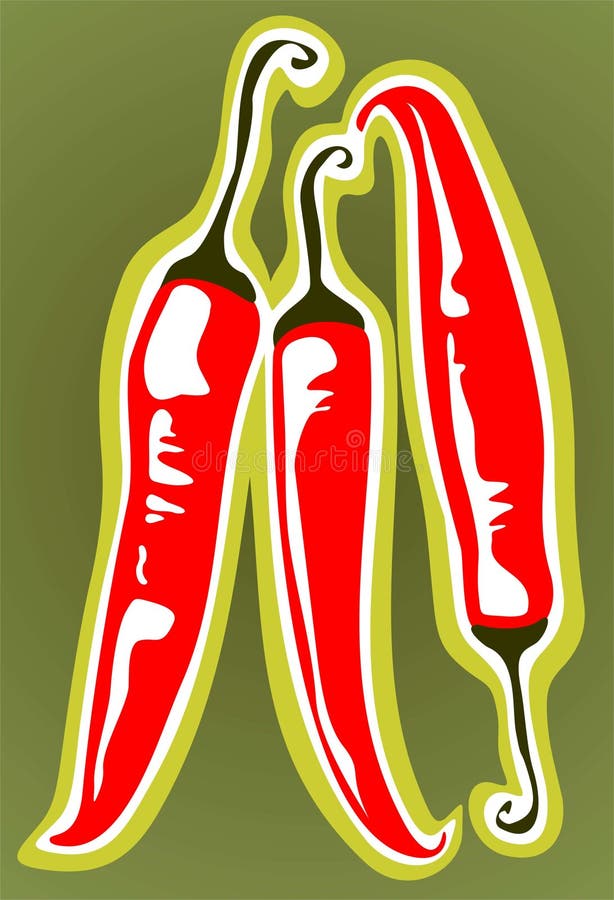 Chili Pepper Stylized Stock Illustrations – 618 Chili Pepper Stylized ...