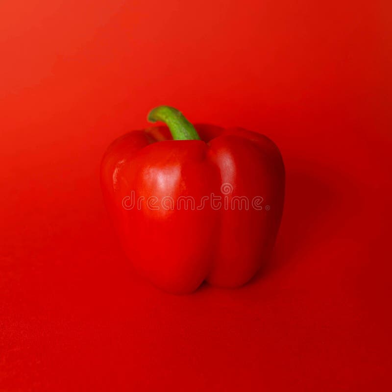 Red Pepper in Red Background Stock Photo - Image of freshness, plant ...