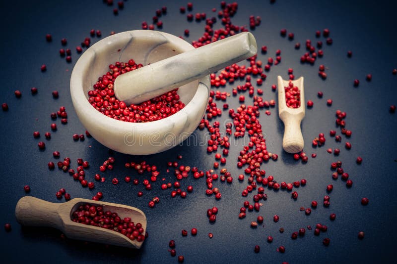 Red pepper berries stock image. Image of green, cuisine - 192016501