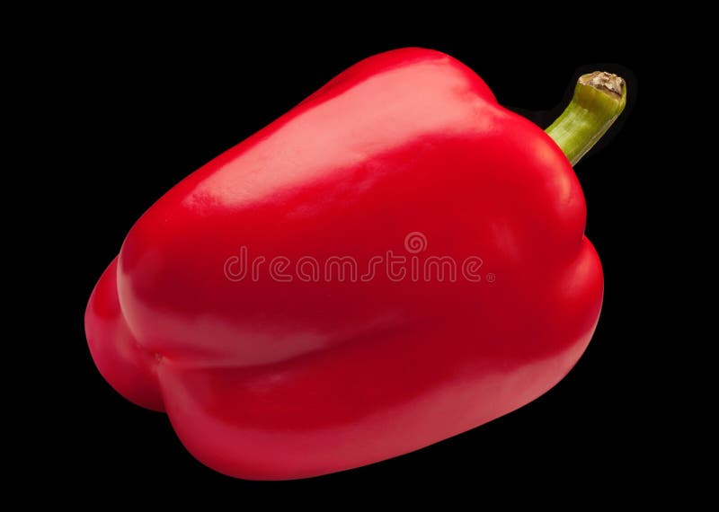 Red pepper on black stock photo. Image of ingredient - 52494166