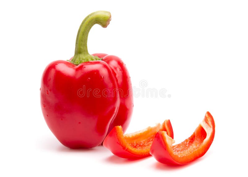 Red Pepper Close Up. Pieces of Red Pepper Stock Image - Image of ...