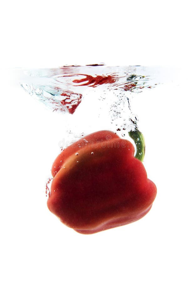 Red pepper falling stock photo. Image of energy, drop - 68751102