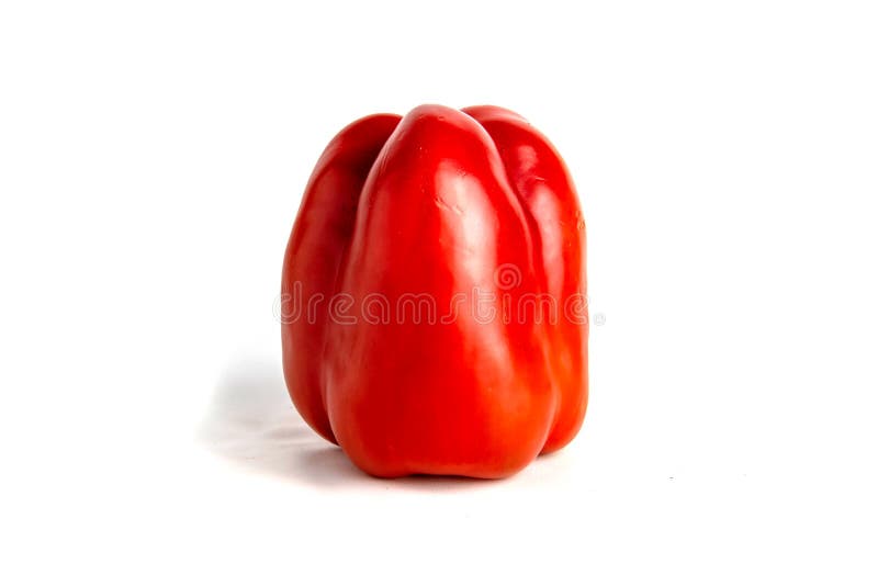 Red Pepper Isolated on White. Stock Photo - Image of food, ripe: 265580092