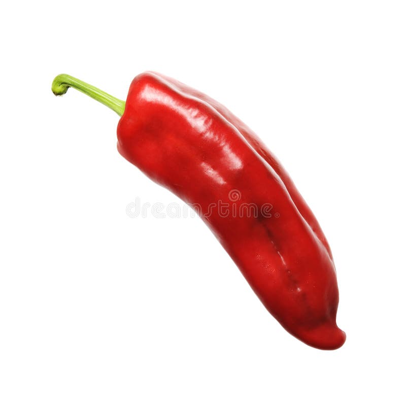 Red Pepper Isolated on White Stock Photo - Image of objects, ingredient ...