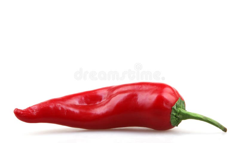 Red Pepper Isolated on White Background Stock Photo - Image of plant ...