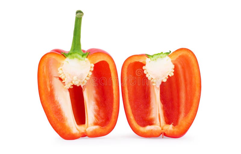 Red Pepper Isolated on White Background Stock Photo - Image of object ...