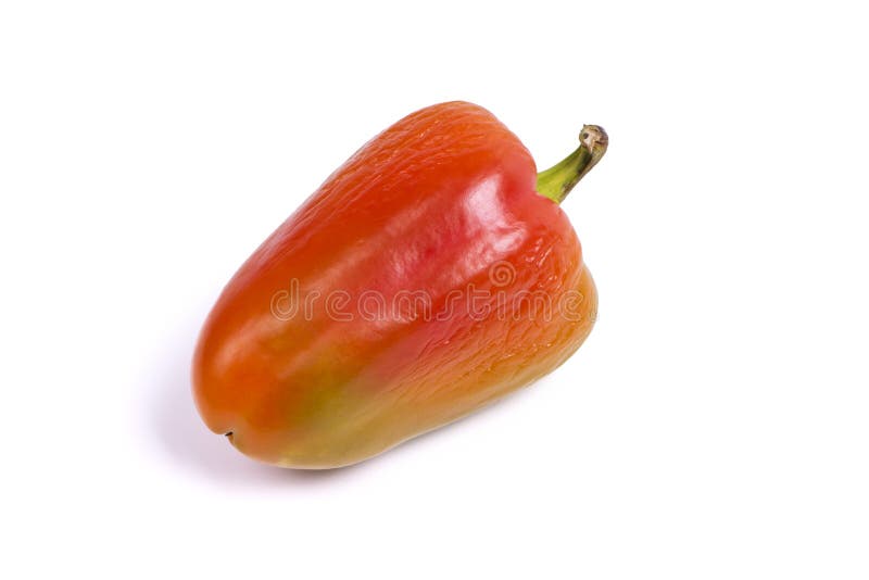 Red Pepper Isolated on White Background. Red Shriveled Pepper Stock ...