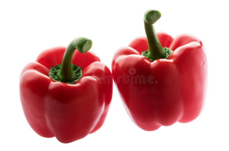 Red Pepper Isolated on White with Clipping Path Stock Image - Image of ...