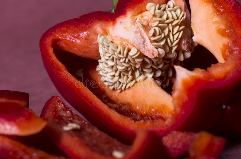 Red Pepper Macro stock image. Image of color, freshly - 63889623
