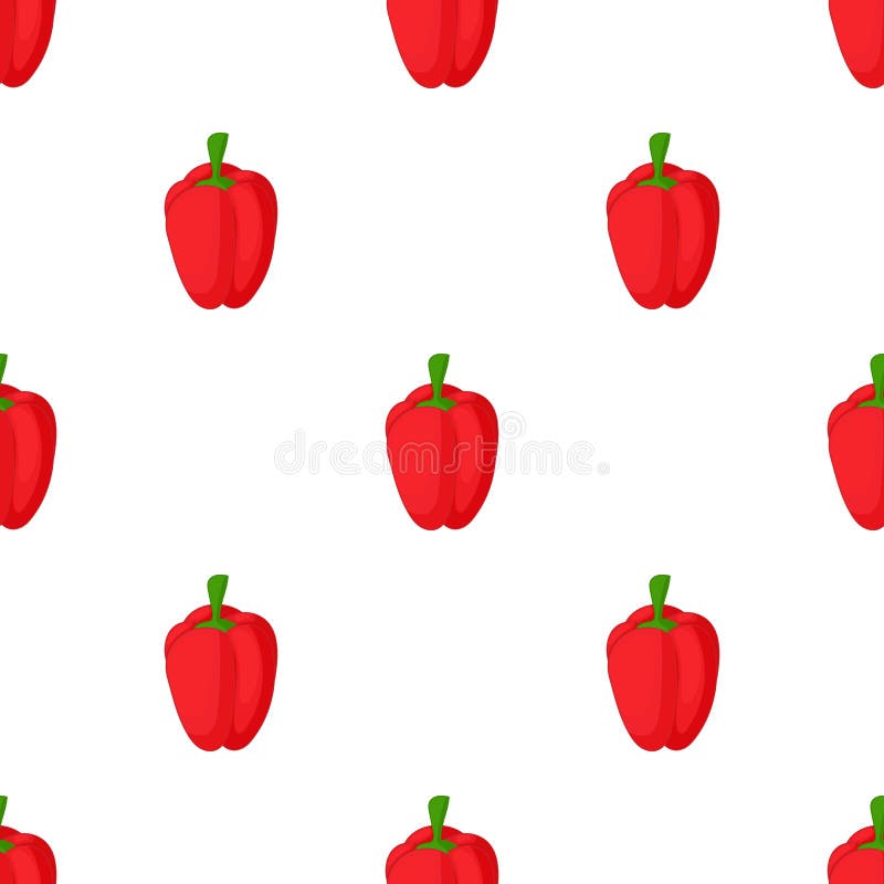 Red Pepper Pattern Seamless Vector Stock Vector - Illustration of ...