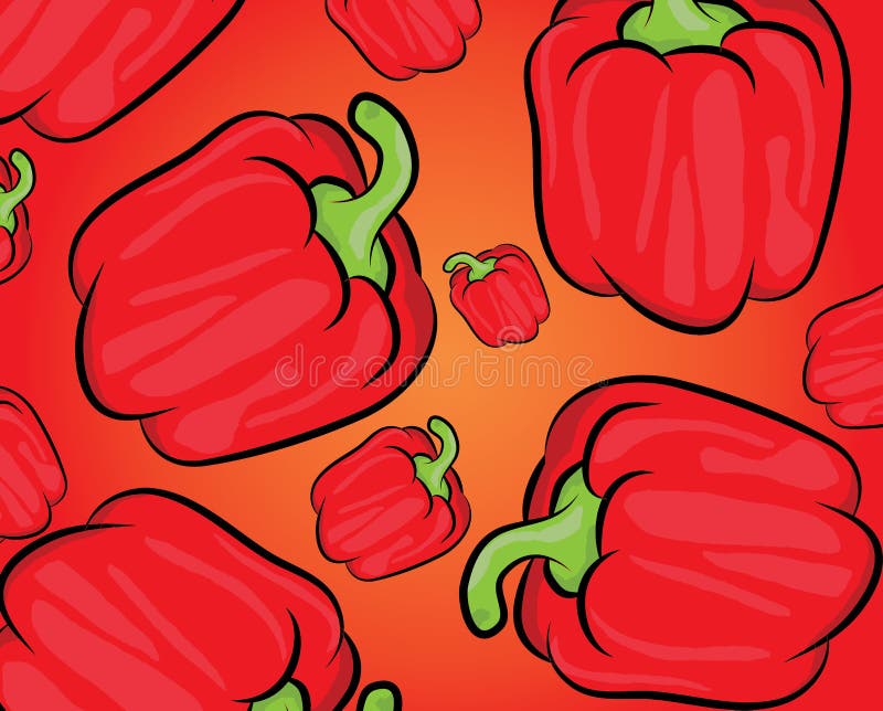 Red pepper pattern stock illustration. Illustration of graphics - 42365868