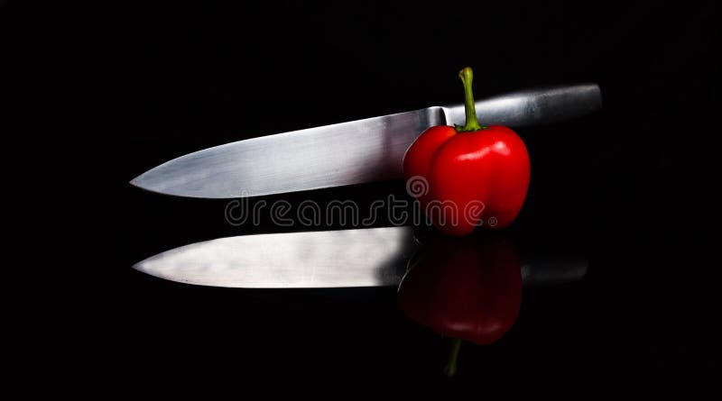 Red Pepper Reflection stock photo. Image of reflection - 57837108