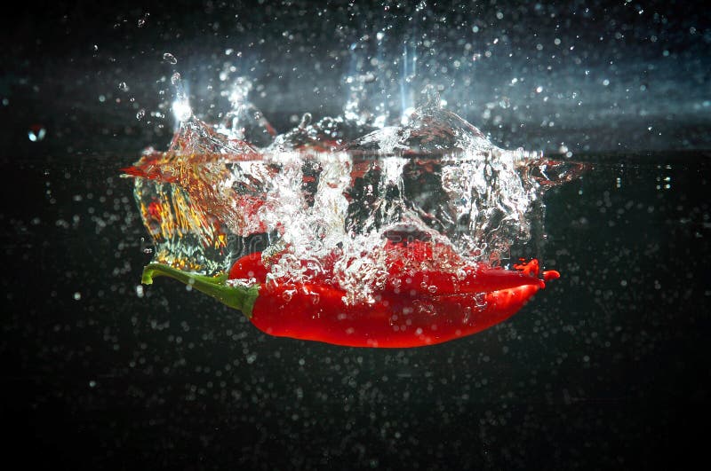 Red pepper splash stock photo. Image of gray, color, citrus - 65742958
