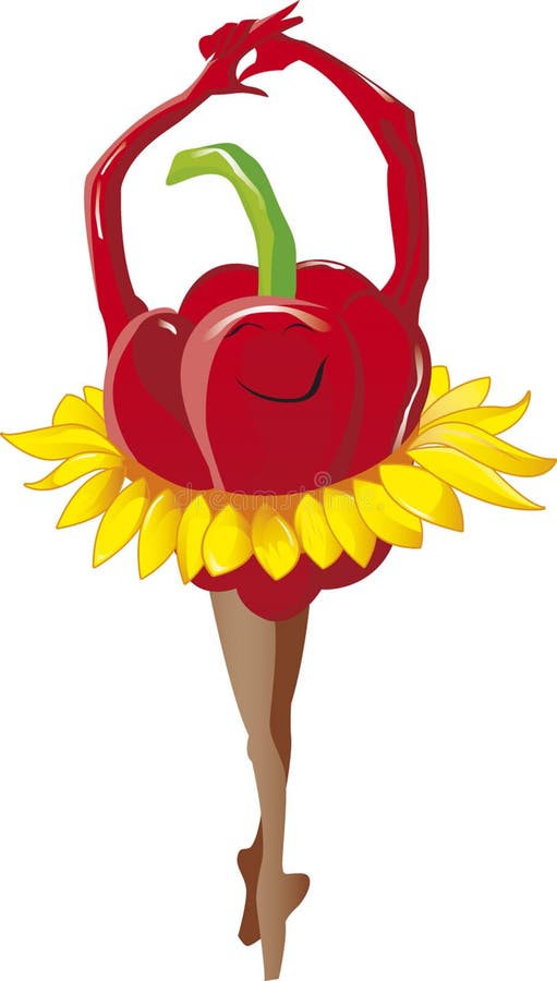 Red pepper swing stock vector. Illustration of flower - 51432112