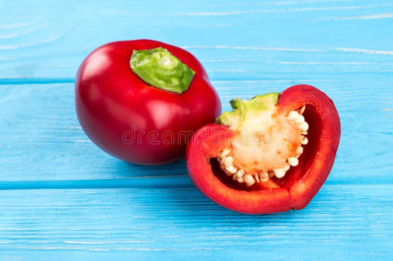 Red pepper on a table stock image. Image of ripe, salsa - 76118085