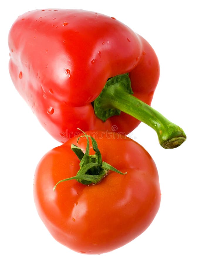 Fresh Single Pepper Fruit Isolated Stock Photo - Image of background ...