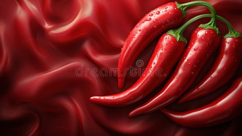 Red Pepper Top View Food Background Stock Illustration - Illustration ...