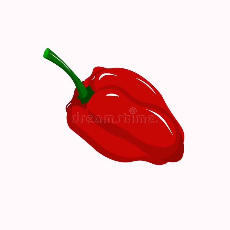 Red Pepper. Vector Illustration for Logos and Designs. Stock Vector ...