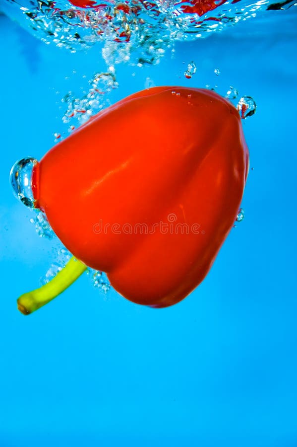 Red Pepper - Vegetable Water Stock Image - Image of bright, food: 4099635