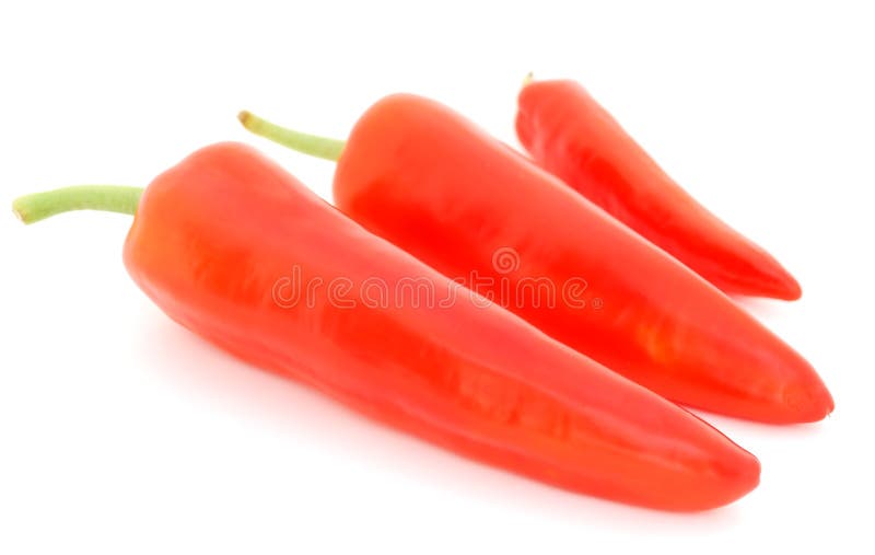 Red Pepper on White Background Stock Photo - Image of food, vegetable ...