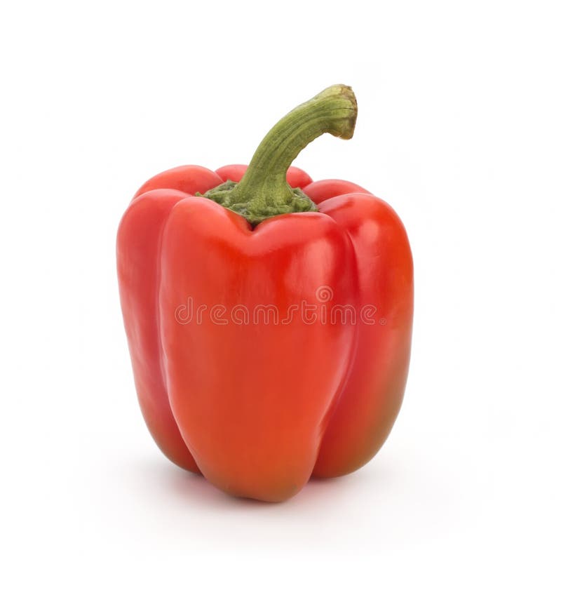 Red Pepper on a White Background Stock Photo - Image of healthy, fresh ...