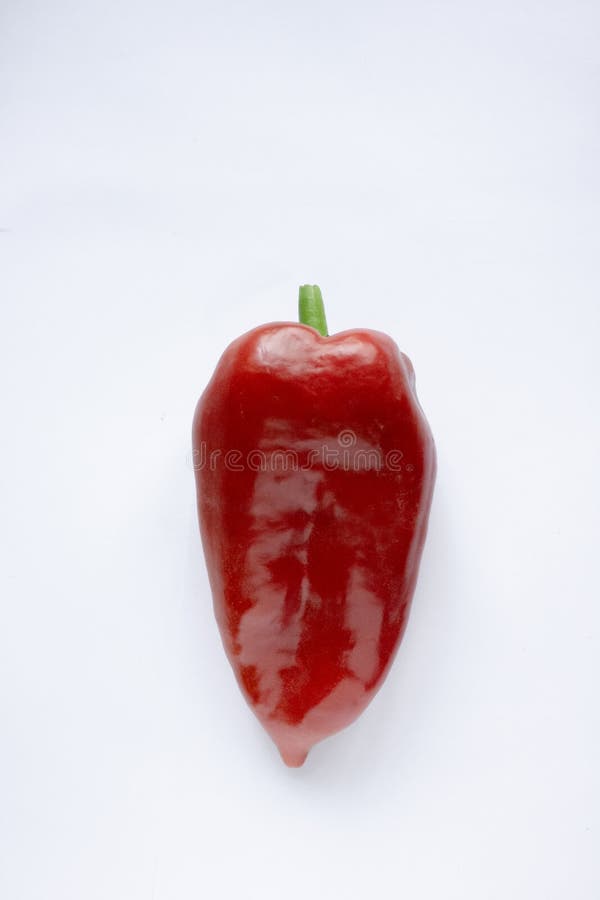 Red Pepper on a White Background Stock Image - Image of seasoning ...