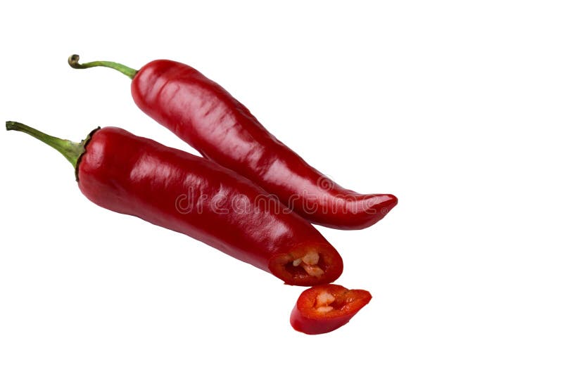 Red Pepper on a White Background. Stock Photo - Image of color, gourmet ...