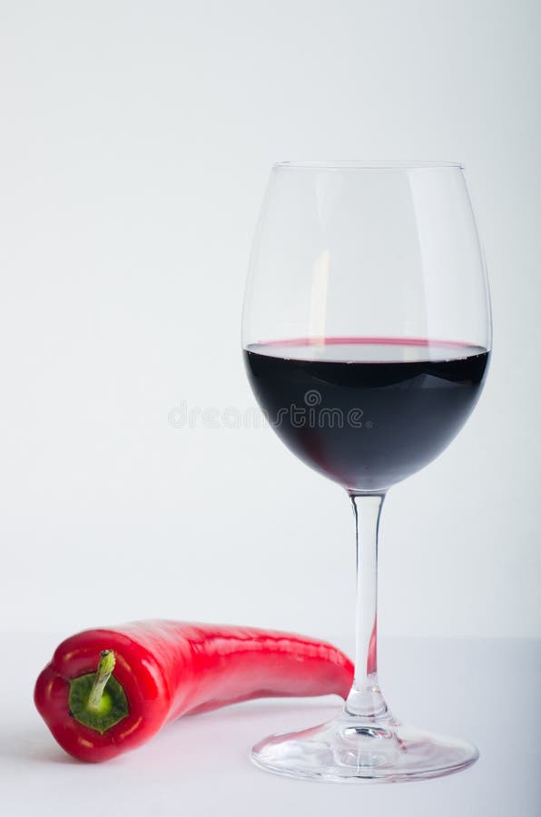 Red Pepper and wine stock image. Image of gastronomy - 31824707