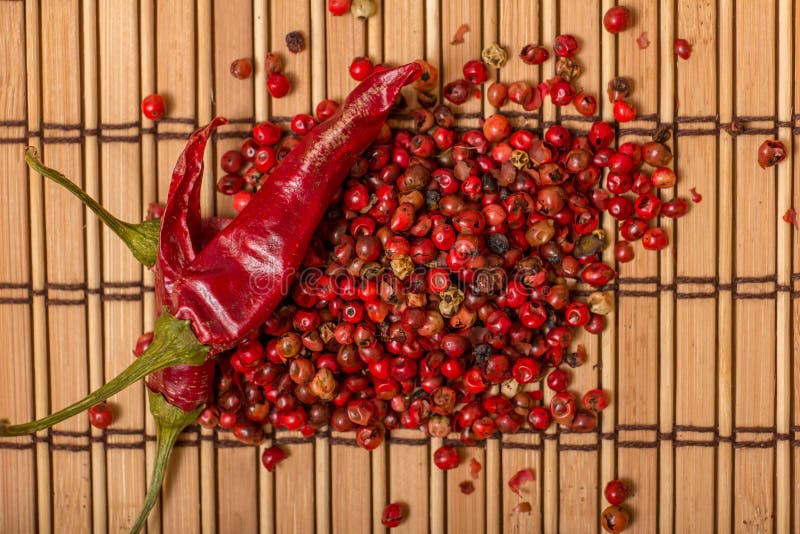 Red peppercorn stock photo. Image of grain, curry, kitchen - 61567016