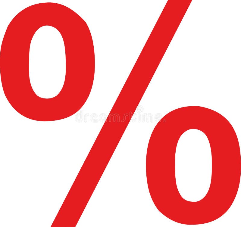 Red percent icon stock vector. Illustration of pictogram - 107185352