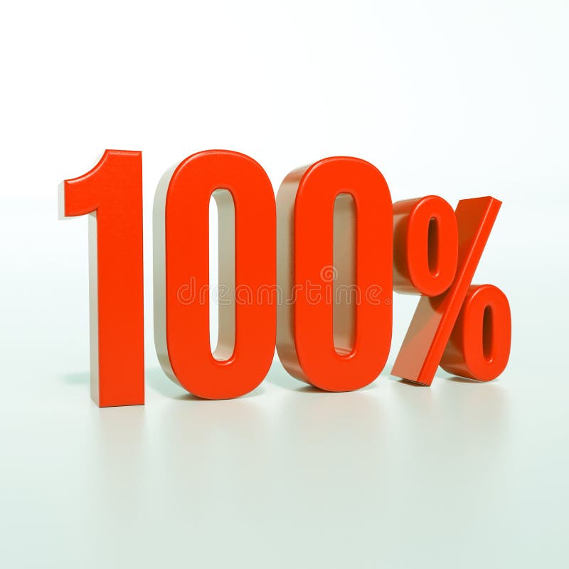 100 Red Percent Sign stock photo. Image of sign, discount - 84265994