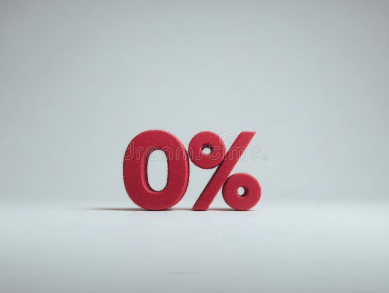 A Red Percent Sign on a Gray Background Stock Illustration ...