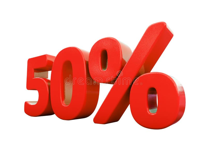 Red Percent Sign Isolated stock illustration. Illustration of benefit ...