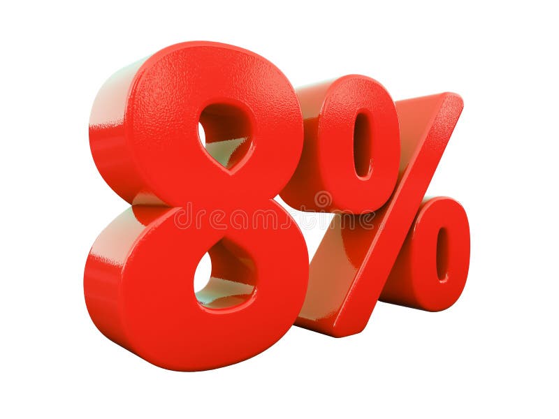 Red Percent Sign Isolated stock photo. Image of render - 84271058