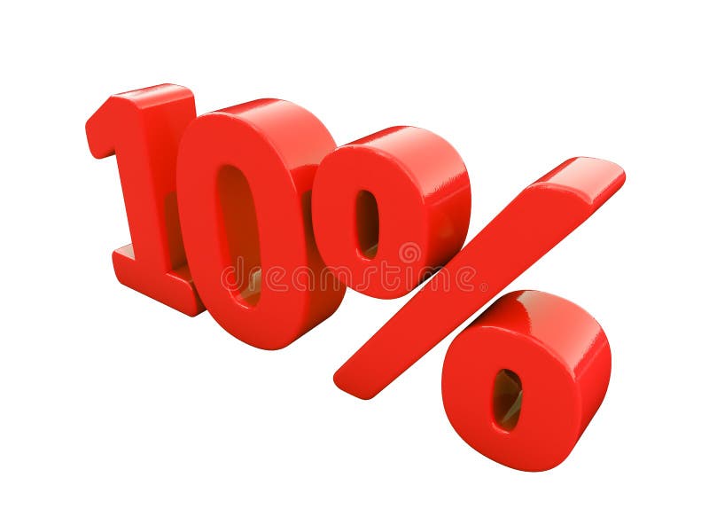 10 Red Percent Sign Isolated Stock Illustration - Illustration of ...