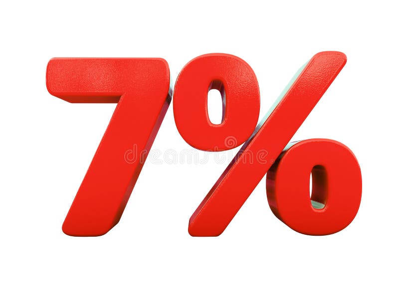 7 Red Percent Sign Isolated Stock Illustration - Illustration of ...