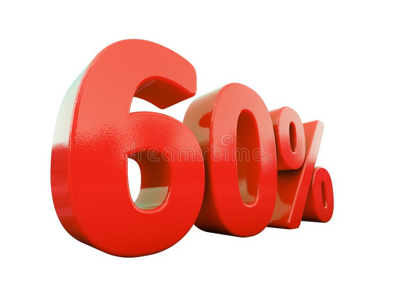 60 Red Percent Sign Isolated Stock Illustration - Illustration of math ...
