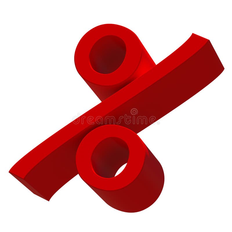 Red percent sign stock illustration. Illustration of credit - 63009789