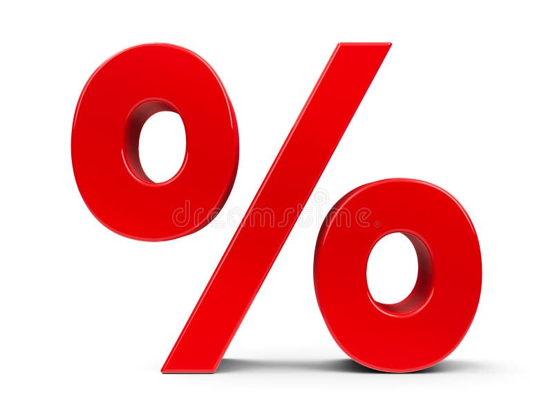 Red Percent #4 stock illustration. Illustration of bank - 68319030