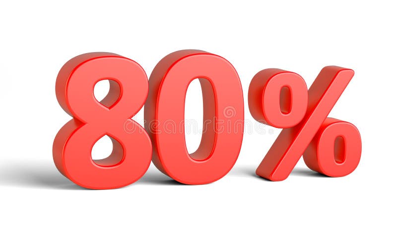 Red Percent Sign on White Background Stock Photo - Image of isolated ...