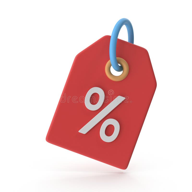 Red Percentage Icon stock illustration. Illustration of offer - 275827618