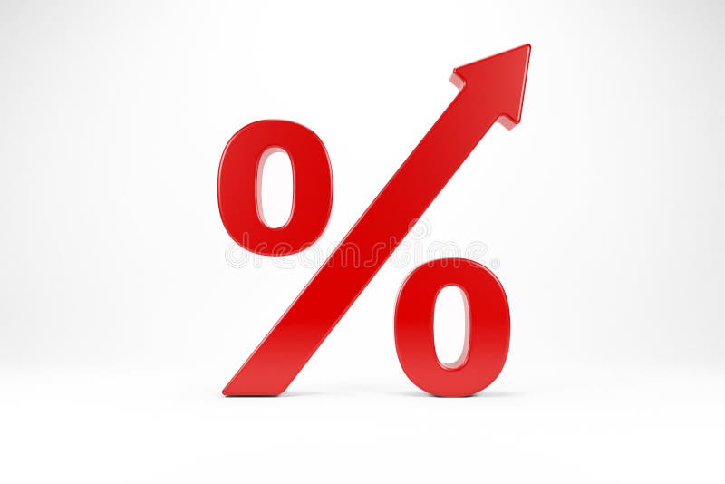 Red Percentage Icon On White With Clipping Path. 3d Render Stock ... Red Percentage Icon On White With Clipping Path. 3d Render Stock ...